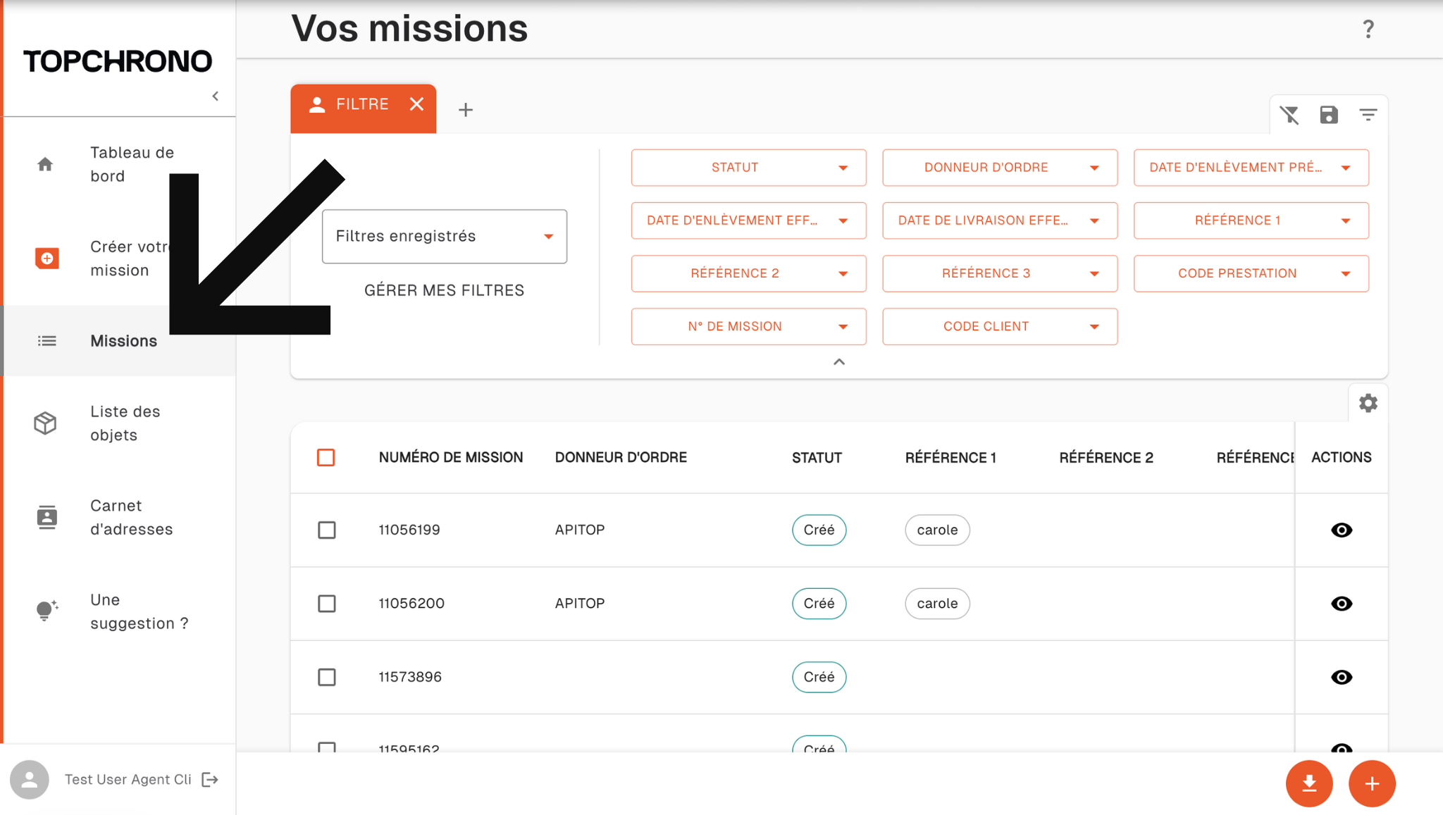 Comment suivre mes missions en temps réel